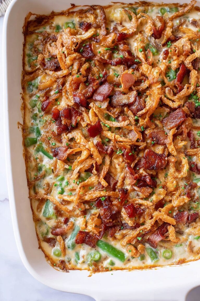 Cheesy Green Bean Casserole - Easy & Irresistible Side Dish